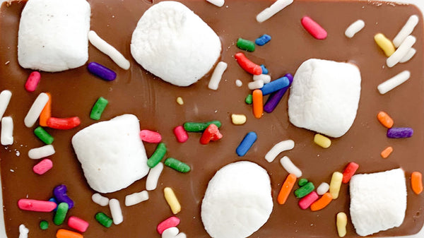 Marshmallow Sprinkles Mini Chocolate Bars – Top This Chocolate