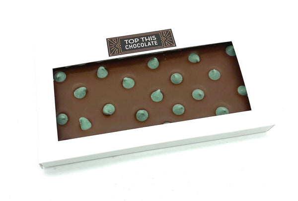 Mint Chip Chocolate Bar – Top This Chocolate
